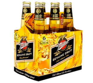 Cerveza miller six pack botella 355 ml